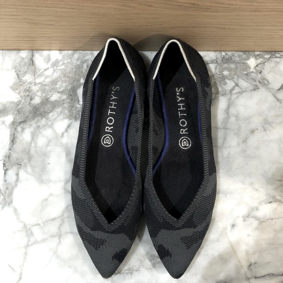 Rothy's | Shoes | Rare Black Camo Rothys Pointed Toe | Poshmark